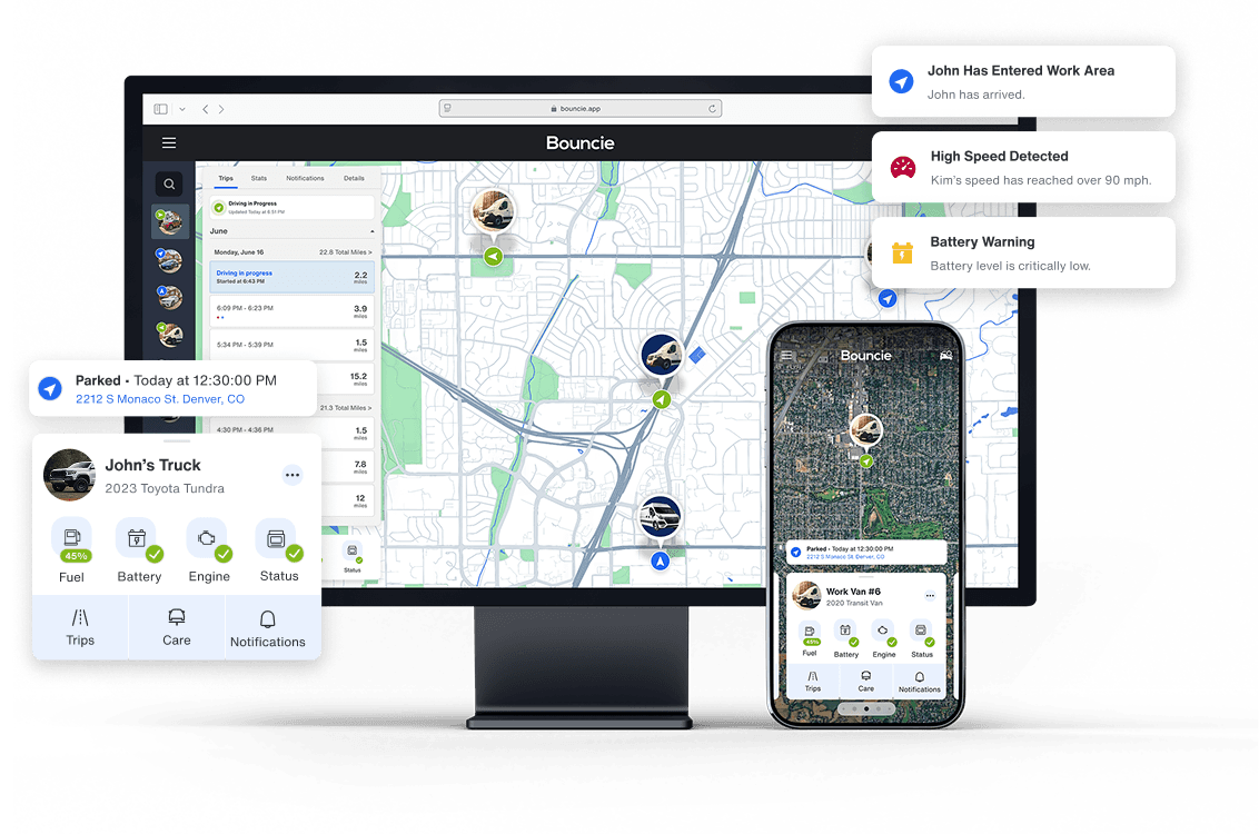 GPS Tracker for Vehicles with Real-Time Insights | Bouncie
